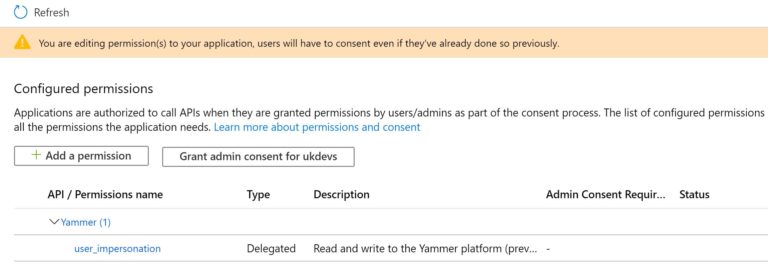 SPFx webpart consuming Yammer API using AadTokenProvider – Coding with Ramin