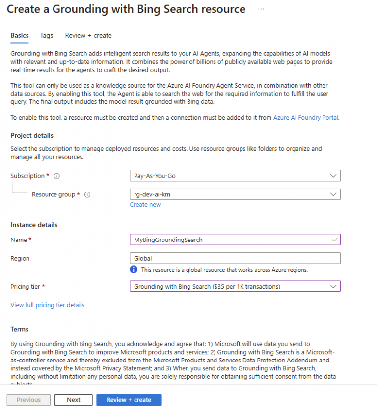 Migrating from Bing Search APIs to Azure OpenAI Agent with Grounding Bing Search – Coding with Ramin