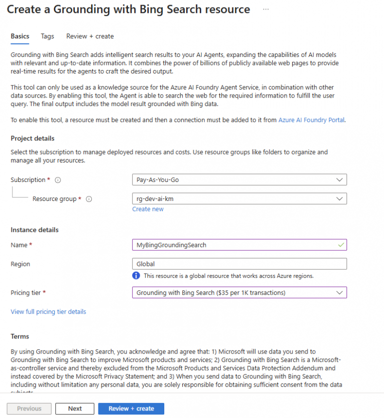 Migrating from Bing Search APIs to Azure OpenAI Agent with Grounding Bing Search – Coding with Ramin